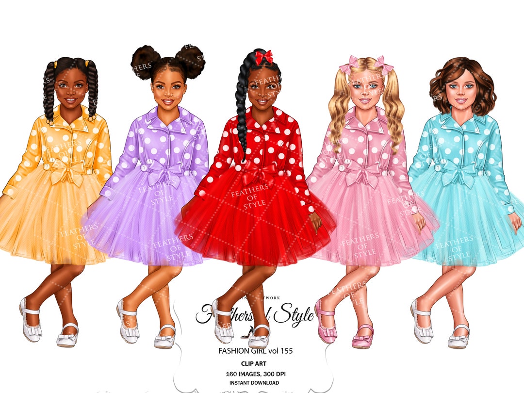Girl Clipart, Children Clipart, Little Girl Clipart, Little Lady ...