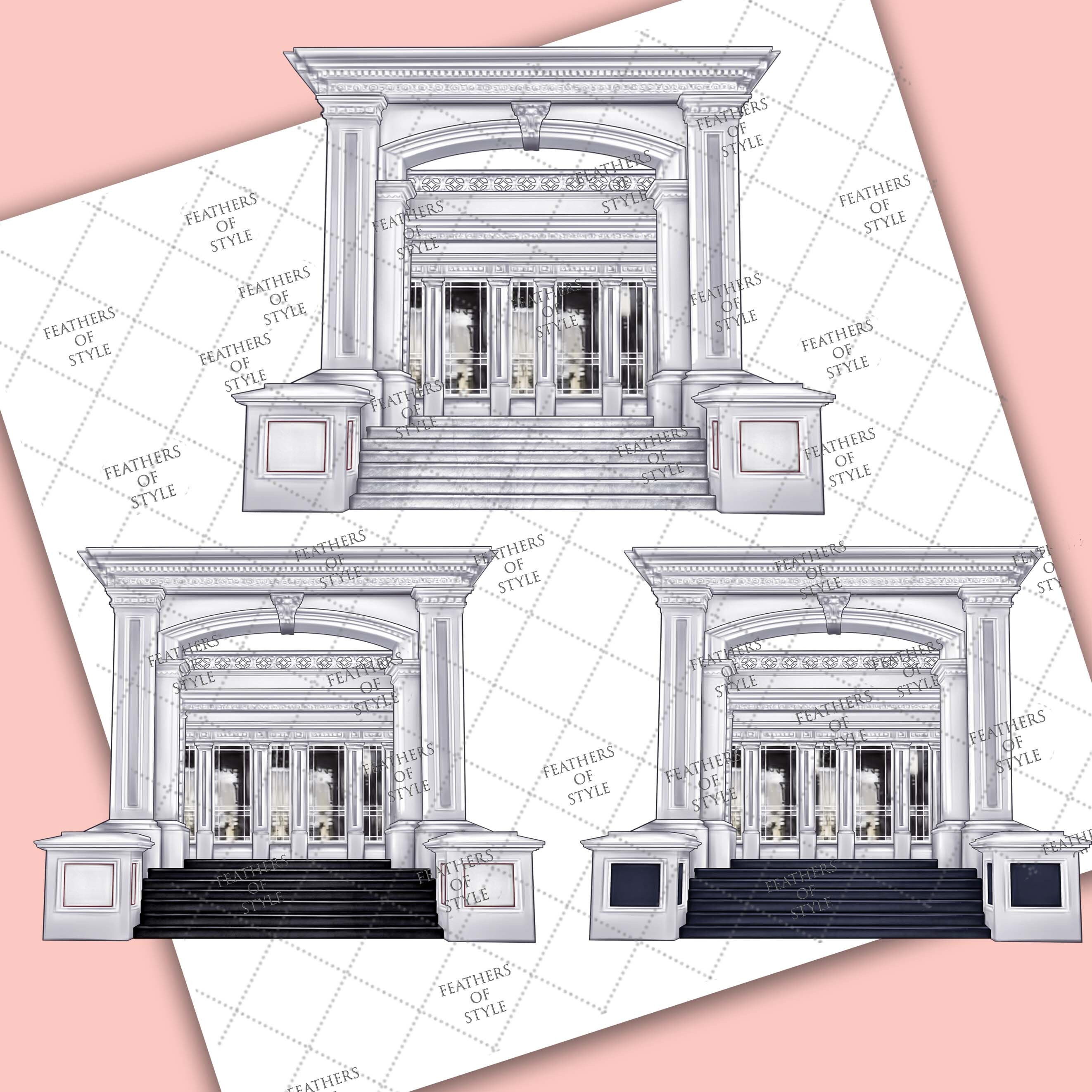 Scene Illustration Fashion Illustration House Scene House - Etsy