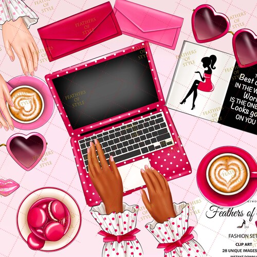 Planner Girl Clipart Fashion Accessories Clipart Fashion | Etsy