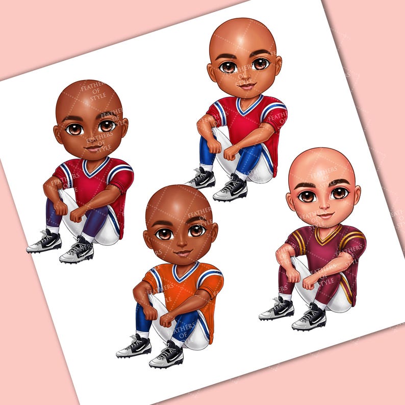 Football Chibi Man Clipart, Sport Chibi Man Clipart, Football Player ...