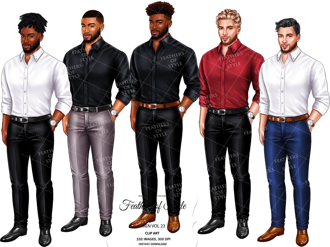 Man Clipart, Business Man Clipart, Boyfriend Clipart, Casual Man ...