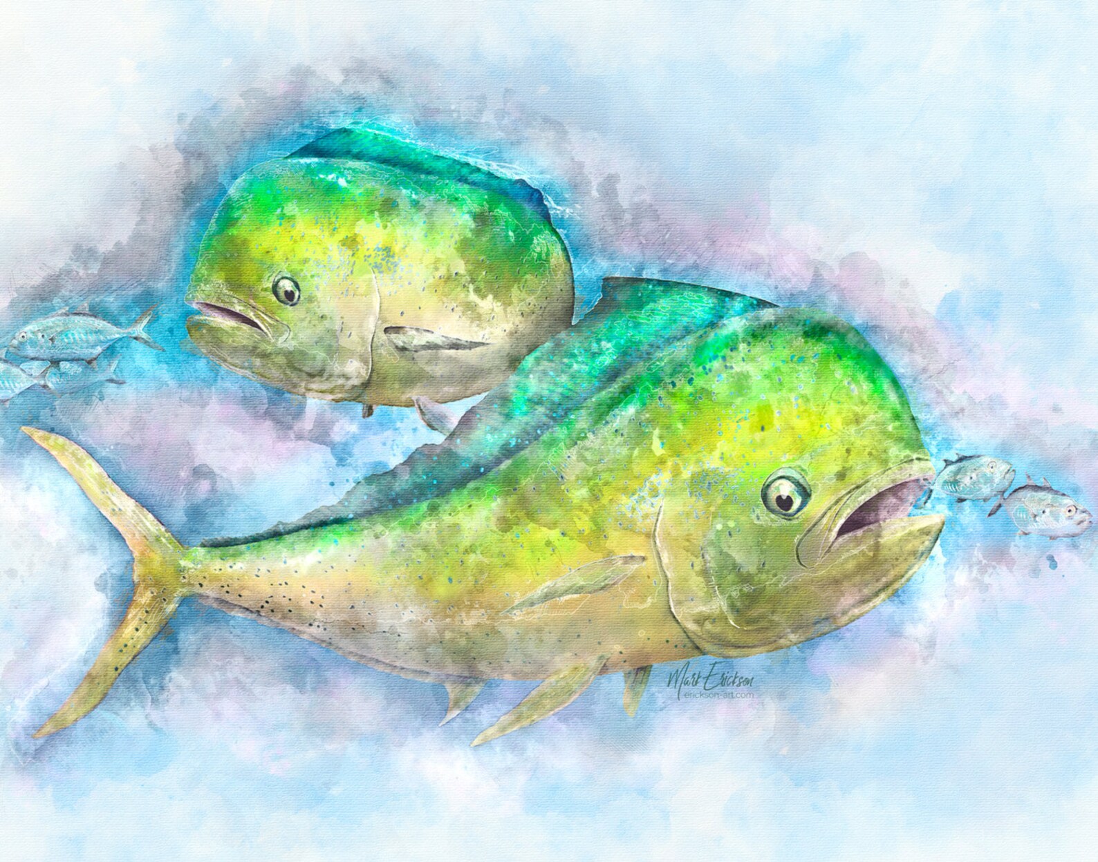 Mahi Mahi Art, Mahi Wall Décor Art Print, Dolphin Fish Art, Saltwater ...
