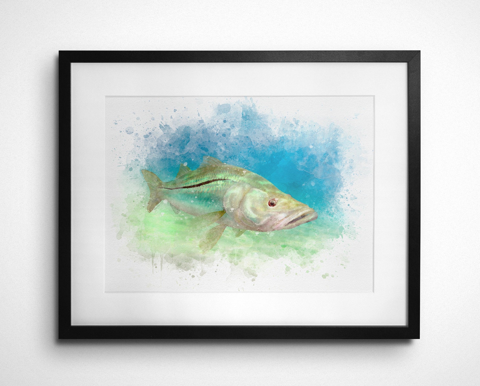 Snook Art Print Watercolor Style Wall Decor a Great Snook - Etsy
