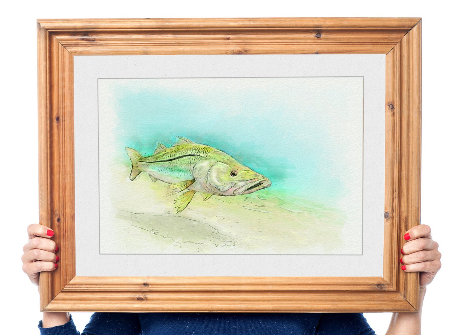 Snook Art Print in Magic Marker Style - a Great Snook Fisherman ...
