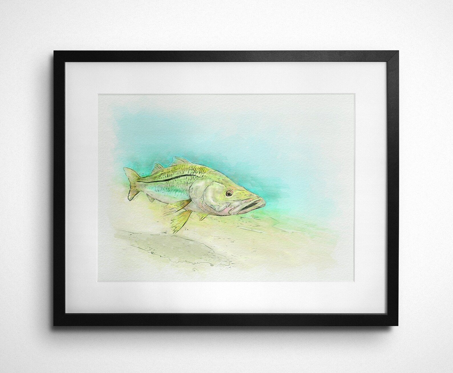 Snook Art Print in Magic Marker Style - a Great Snook Fisherman ...