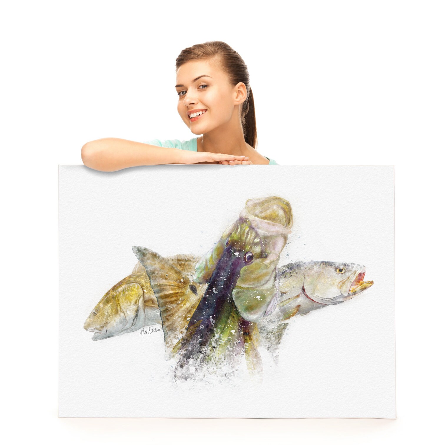 Inshore Slam Art Print Fishing Wall Décor Gift for a Florida Fisherman ...