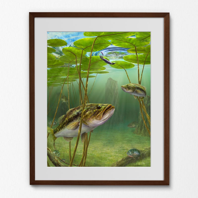 Bass Fishing Poster - Etsy