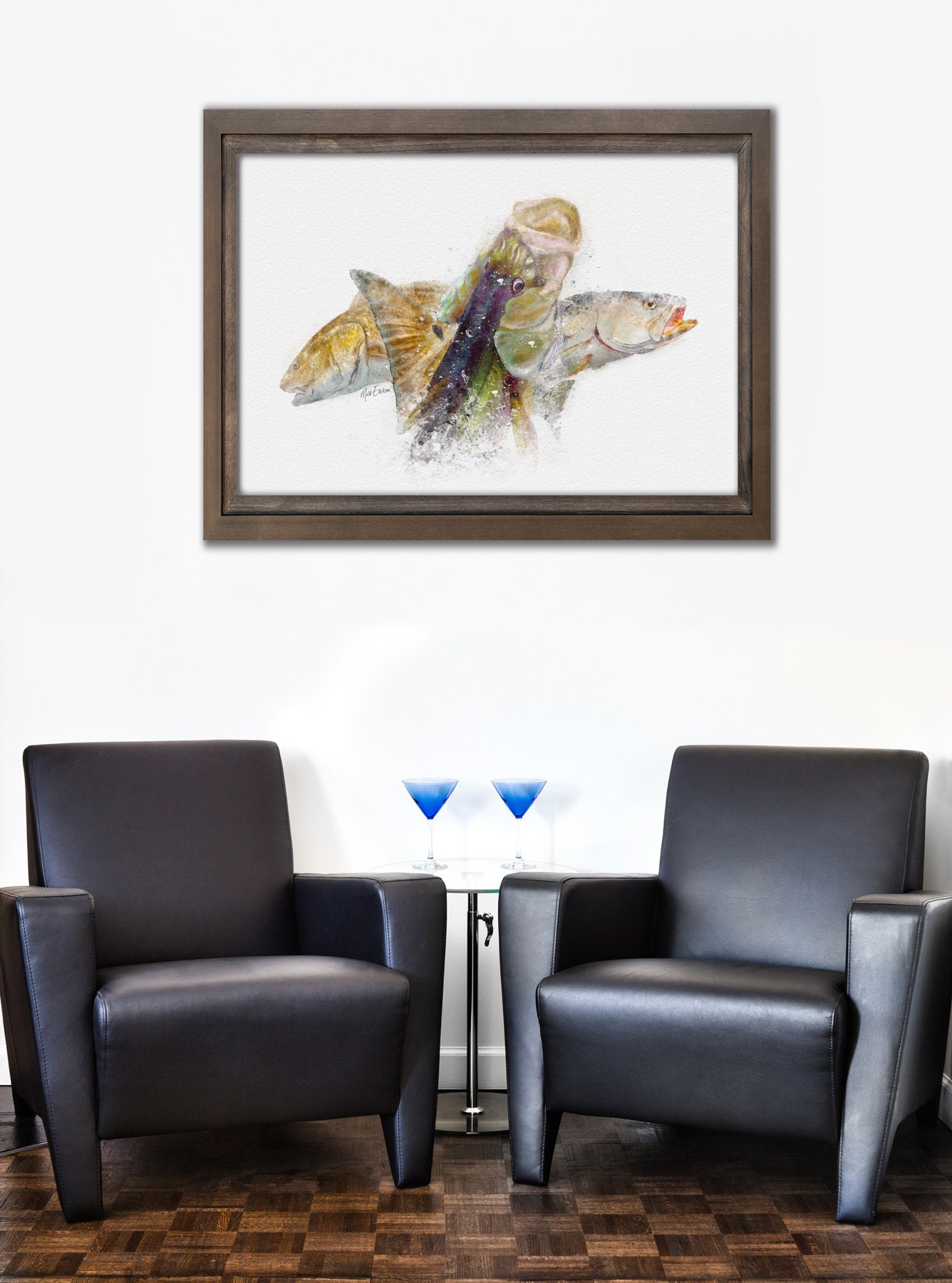 Inshore Slam Art Print Fishing Wall Décor Gift for a Florida Fisherman ...