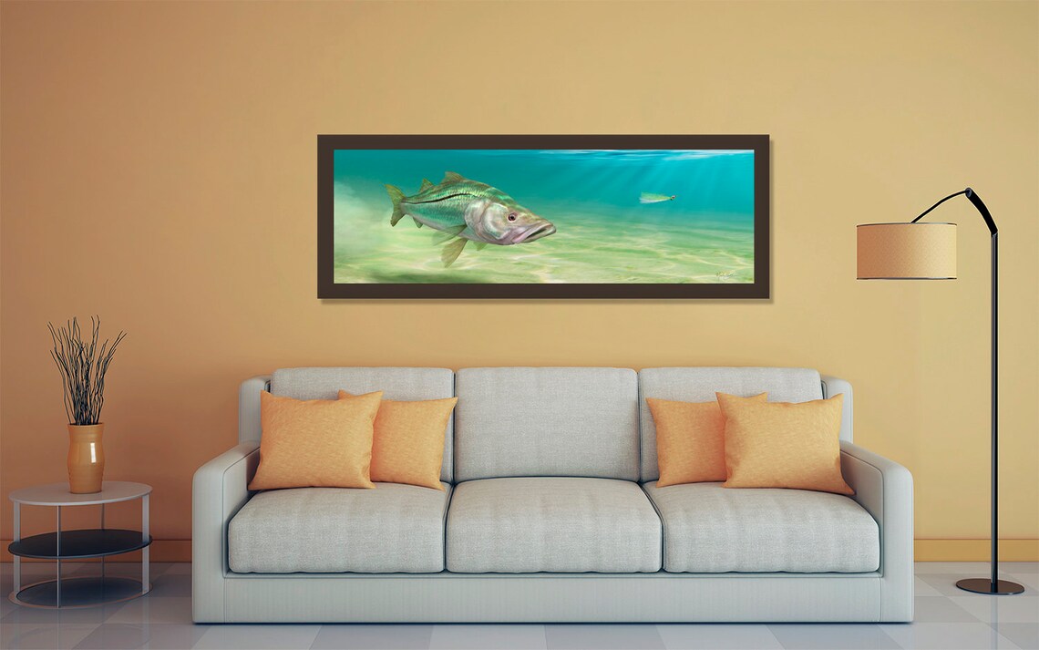 Snook Art Print Fishing Gift Fly Fishing Snook Fish Painting Snook ...