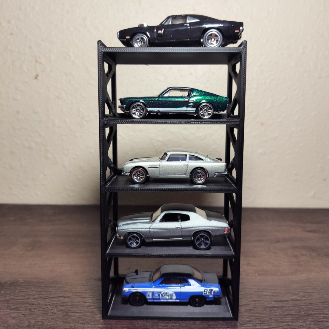 5-car Display Rack Shelf for 1:64 Scale Miniature Diecast Cars for ...