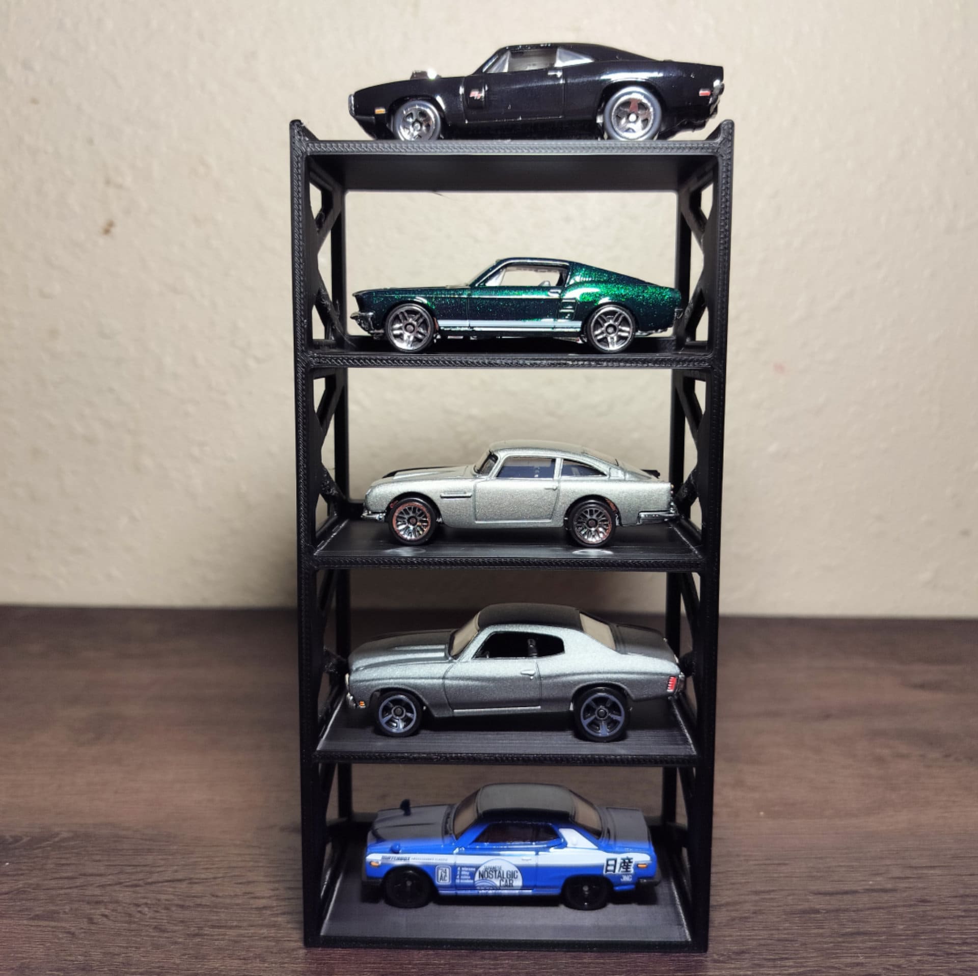 5-car Display Rack Shelf for 1:64 Scale Miniature Diecast Cars for ...