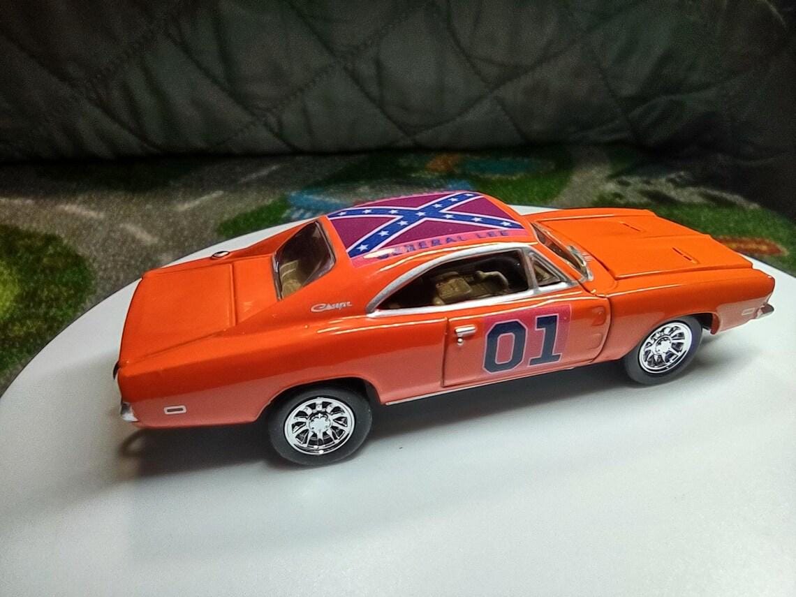 General Lee Waterslide Decals for Vintage 1969 Dodge Charger on White ...