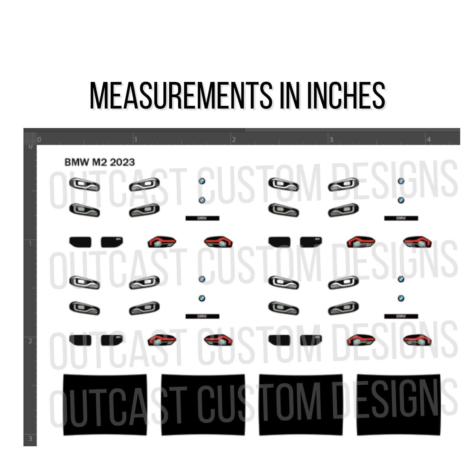 BMW M2 G87 Waterslide Decals W/ Stunning Details for 1:64 Scale Diecast ...
