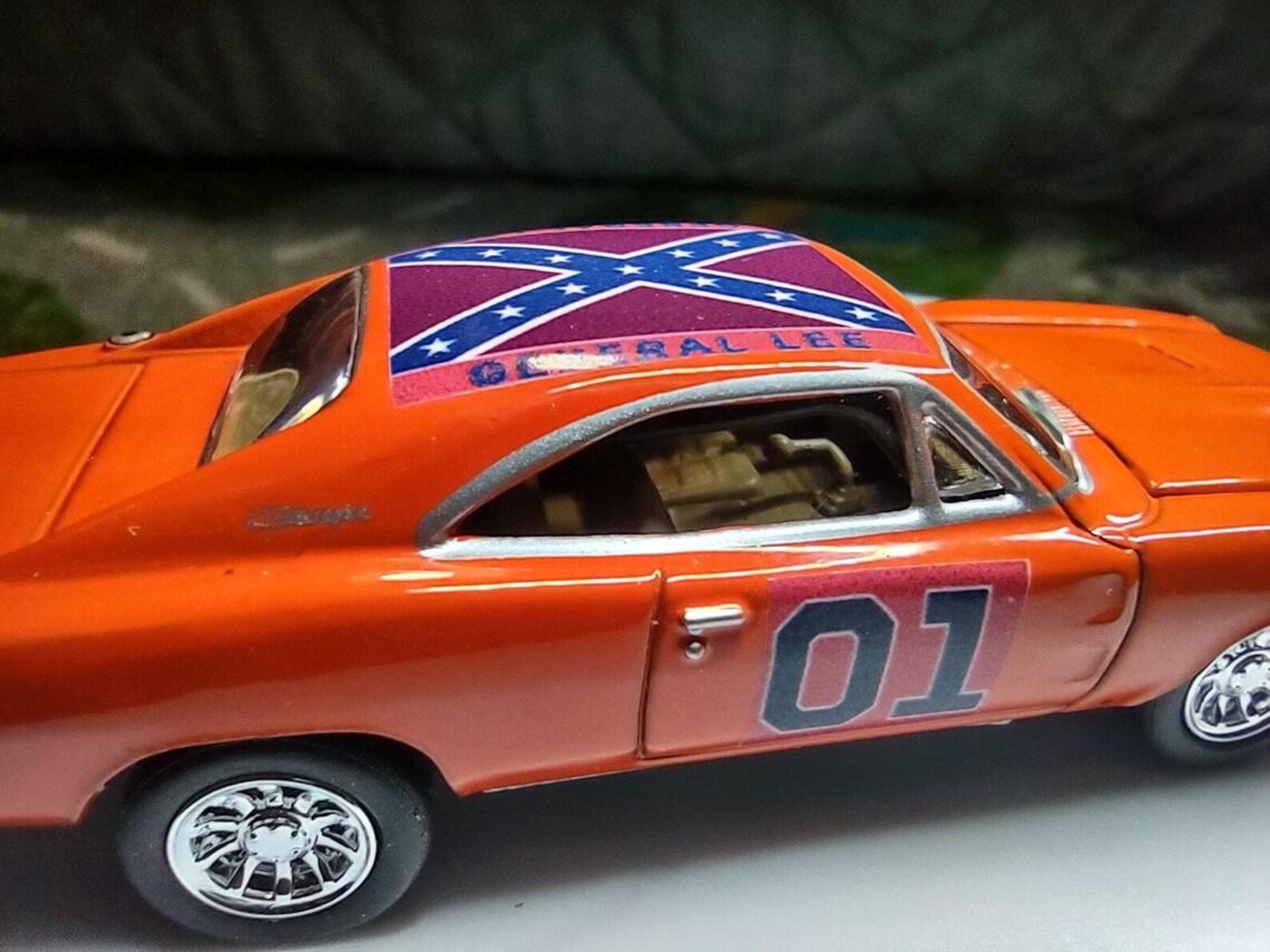 General Lee Waterslide Decals for Vintage 1969 Dodge Charger on White ...