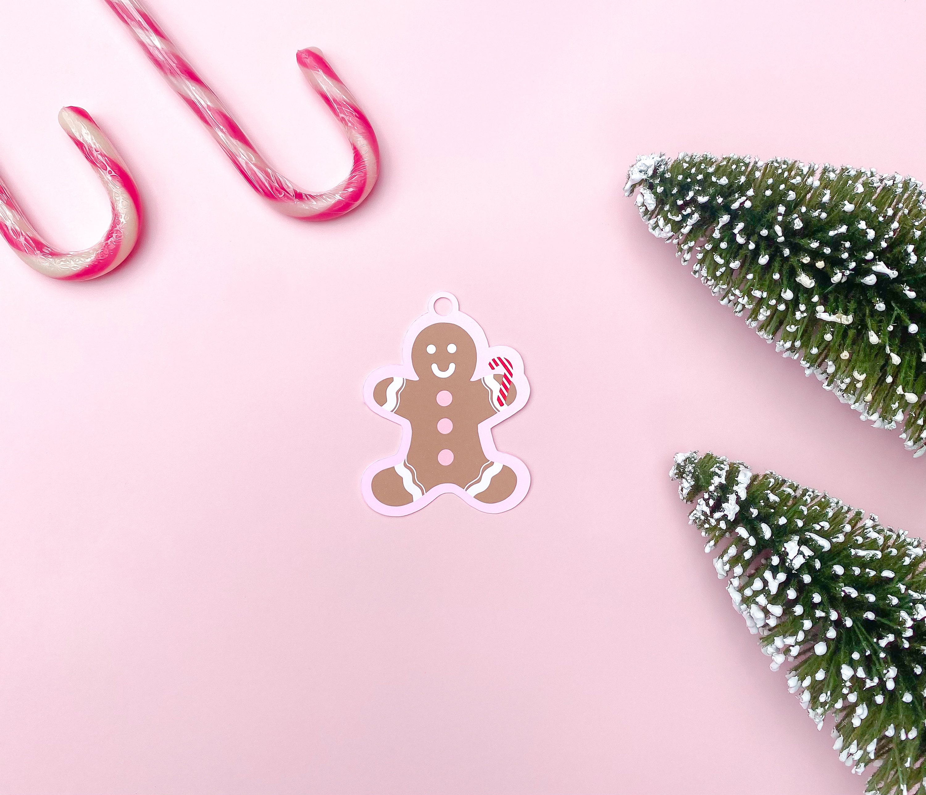 Gingerbread Man Christmas Gift Tags - Cute Illustrated Die-cut Handmade ...