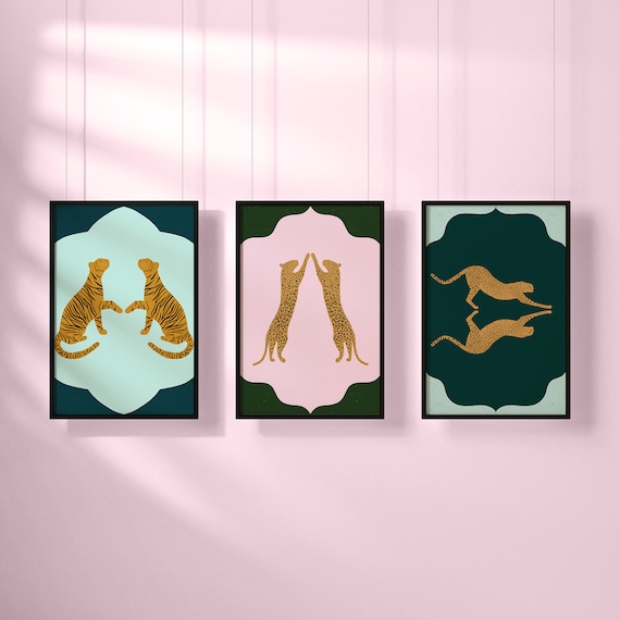 Big Cat Collection Set of 3 Art Prints Save 20% Tigers | Etsy