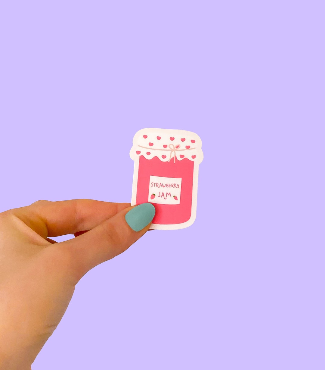 Strawberry Jam Sticker - Cute Illustrated Jam/jelly Die Cut Vinyl ...