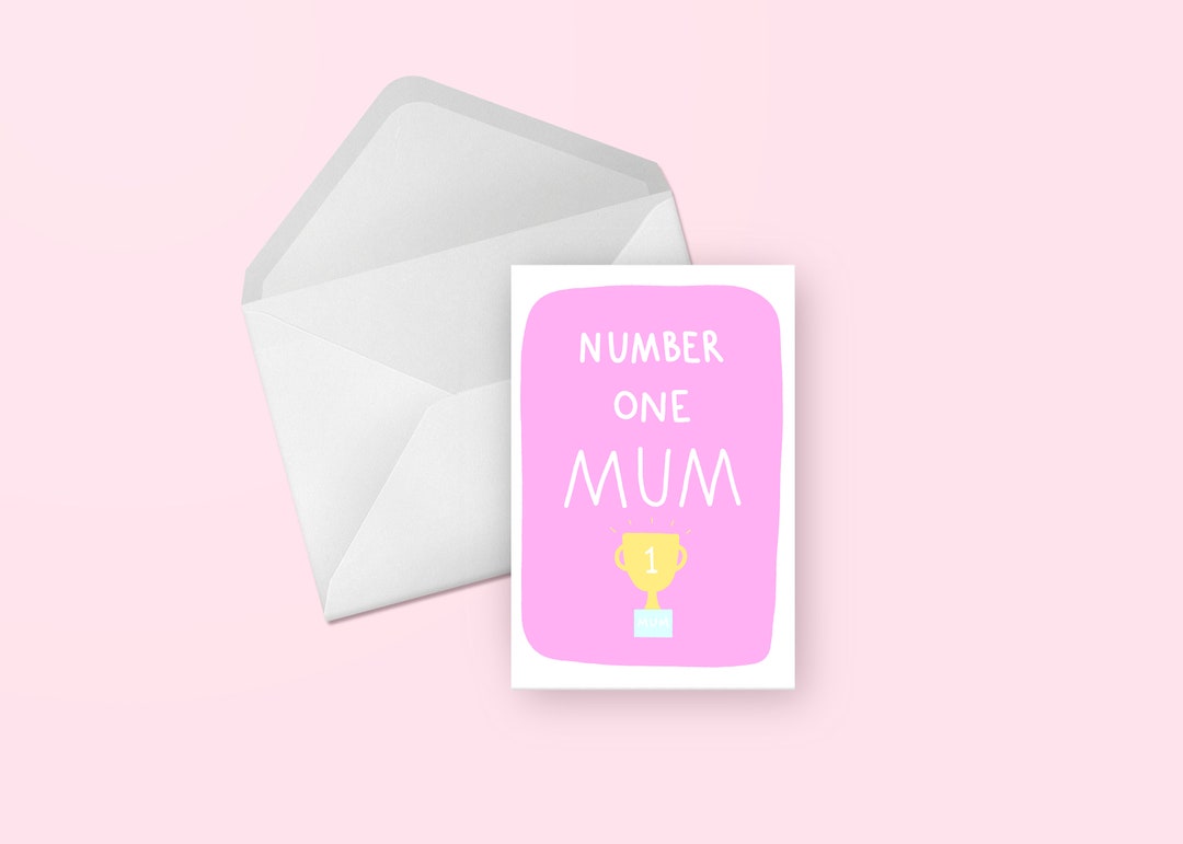 Number One Mum Greeting Card - Etsy