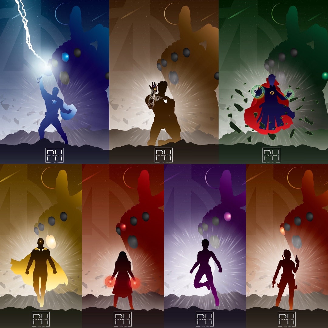 Avengers Endgame infinity Stones Minimalist Design - Etsy UK