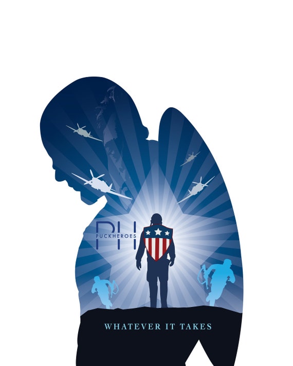 Avengers Endgame Captain America Minimalist Design 8x10 | Etsy