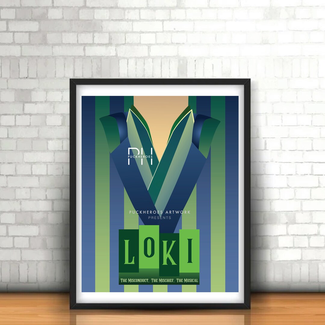 Loki marvel on Broadway Minimalist Design 8x10 Print - Etsy