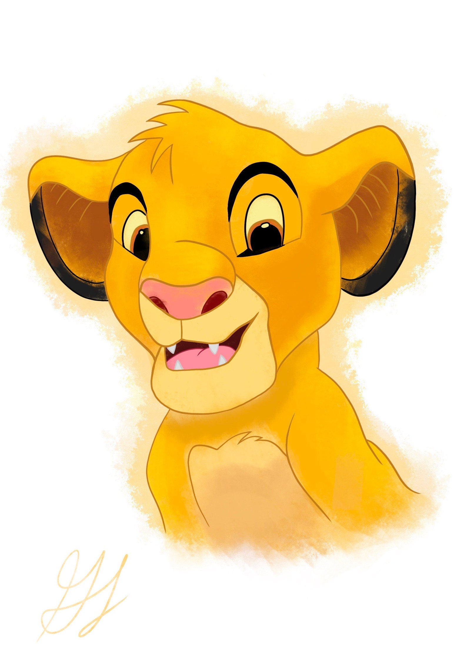 Simba Illustration 5x7 Print - Etsy