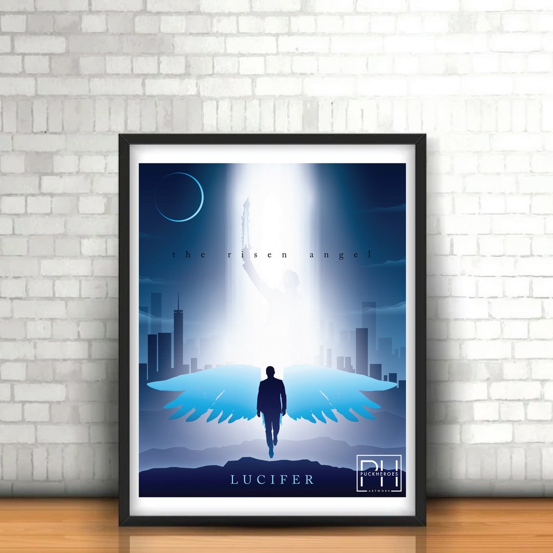 Lucifer (netflix) "the Risen Angel" Minimalist Design - 8x10 Print - Etsy