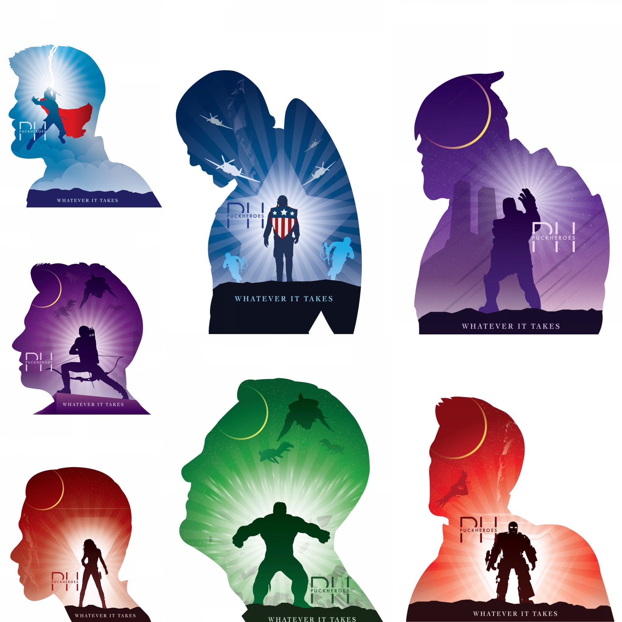 Avengers Endgame Minimalist Design Set 8x10 Prints | Etsy