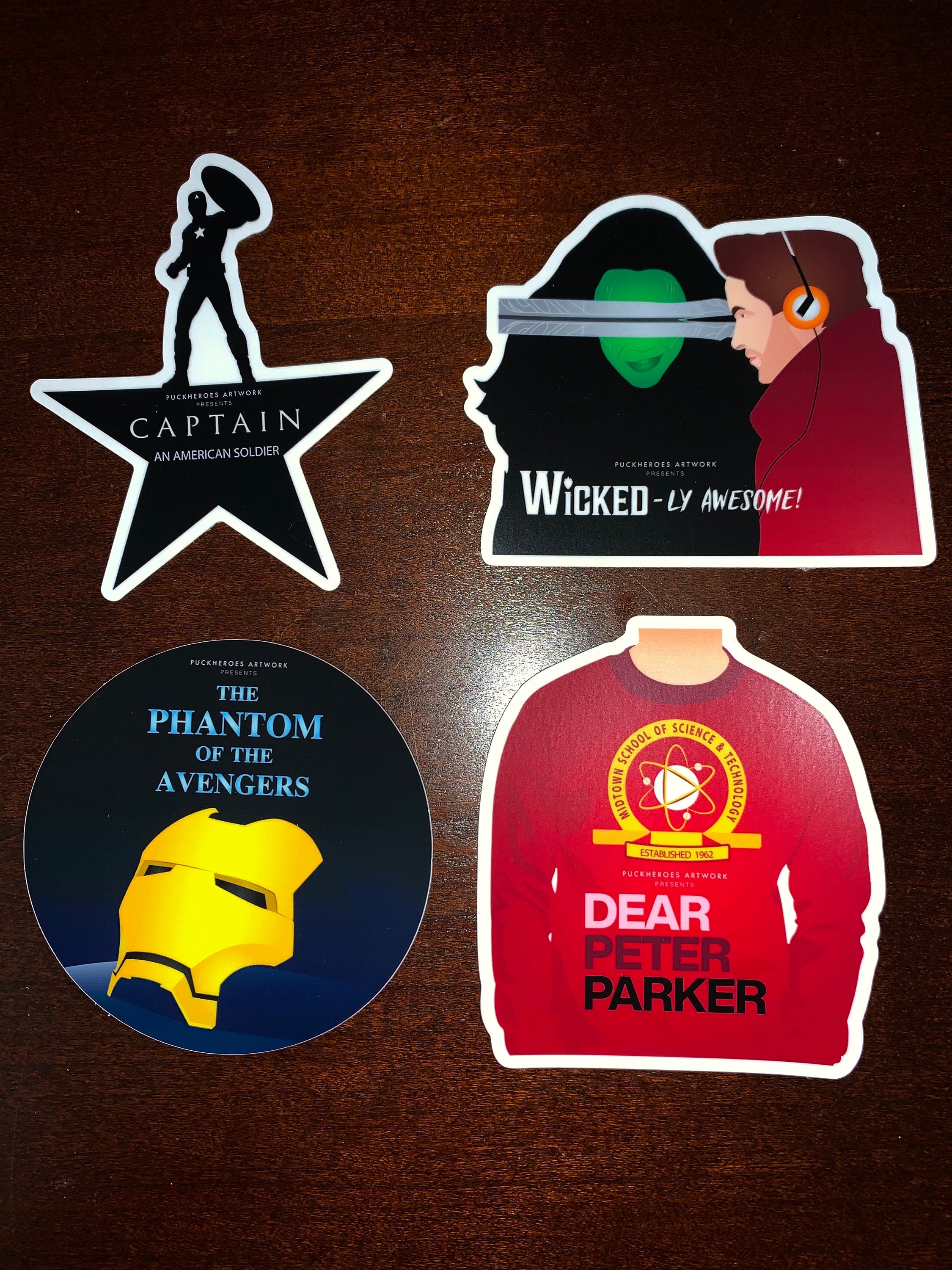 Marvel on Broadway Sticker Pack Pack of 4 - Etsy