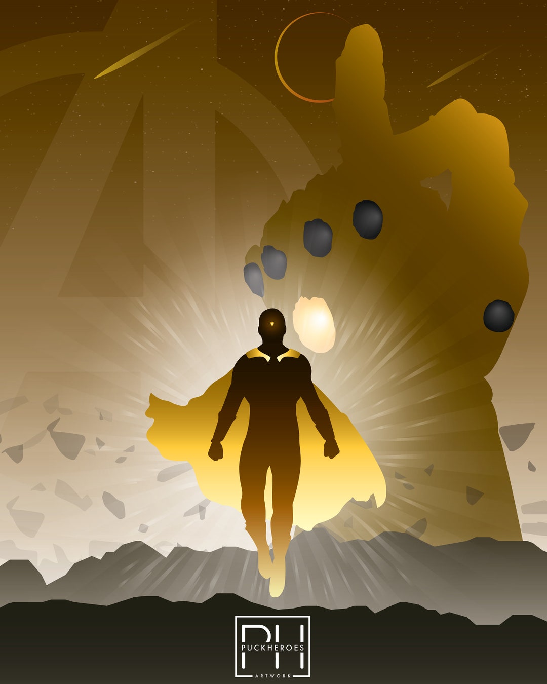 Avengers Endgame "infinity Stones" Series - Vision Minimalist Design ...