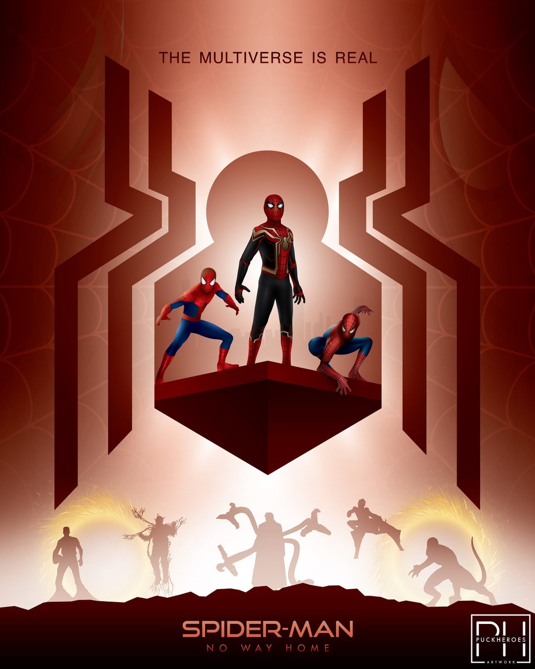 Spider-man No Way Home - Multiverse Minimalist Poster Art - 8x10 Print ...