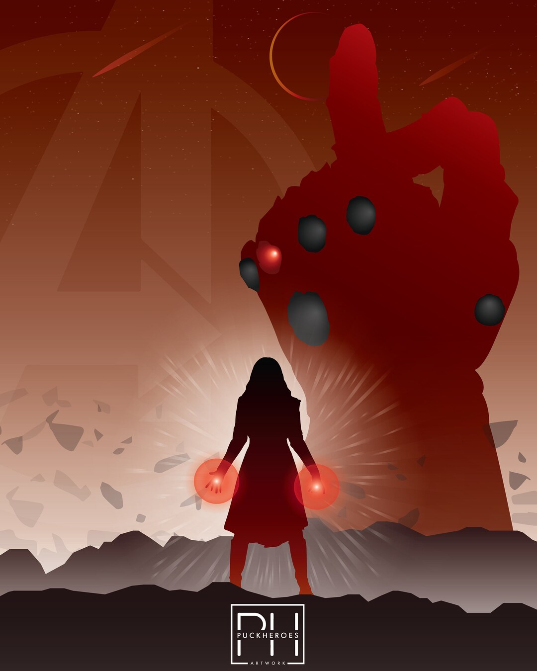 Avengers Endgame "infinity Stones" Series - Scarlet Witch Minimalist ...