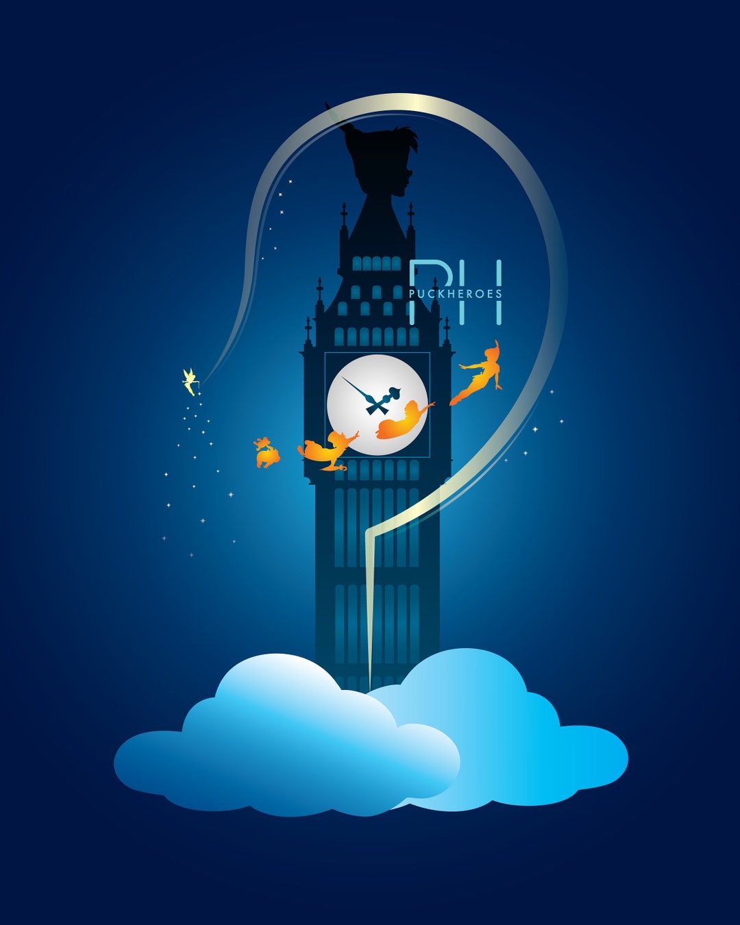 Peter Pan Minimalist Design 8x10 Print - Etsy