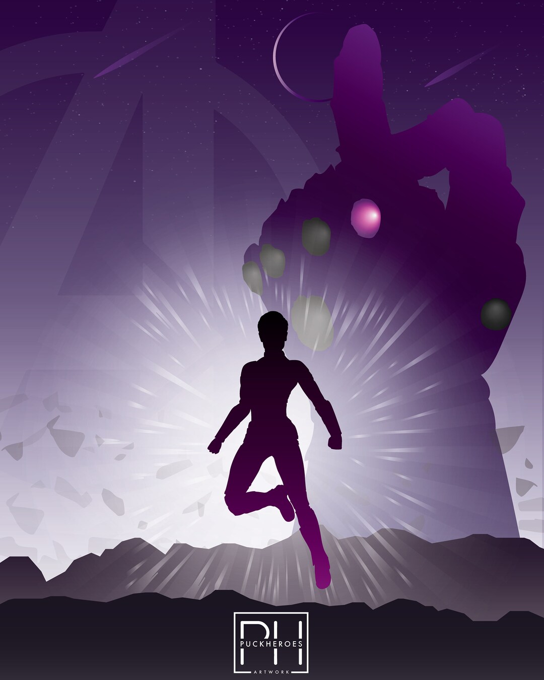 Avengers Endgame "infinity Stones" Series - Captain Marvel Minimalist ...