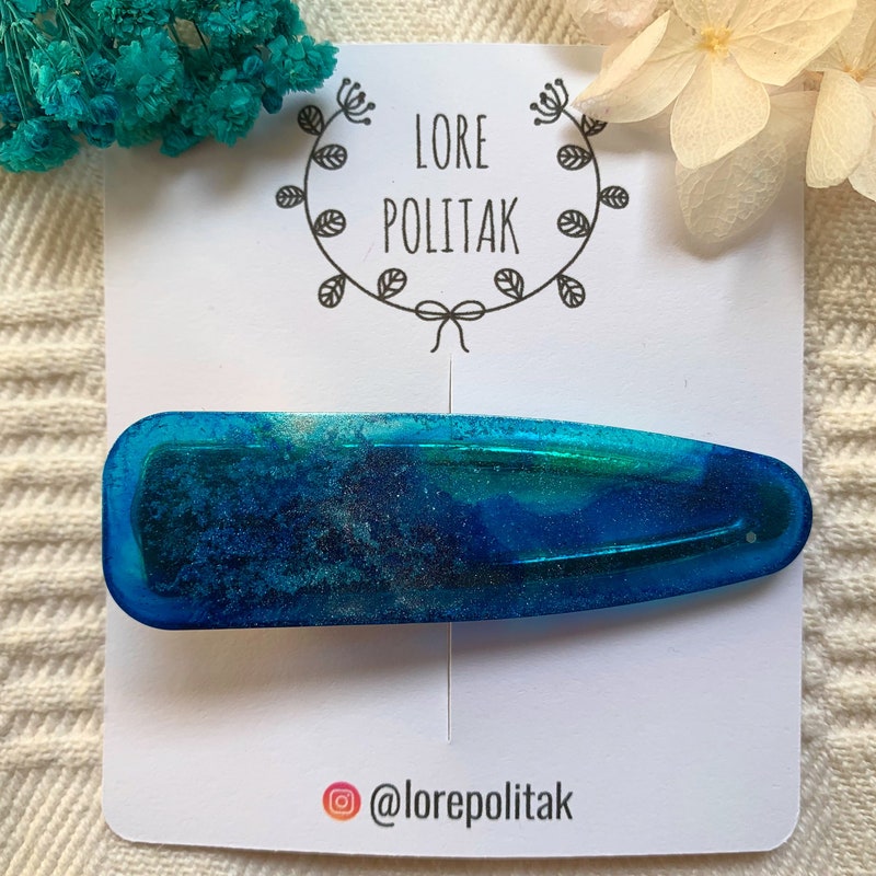 Blue Hair Clip - Etsy