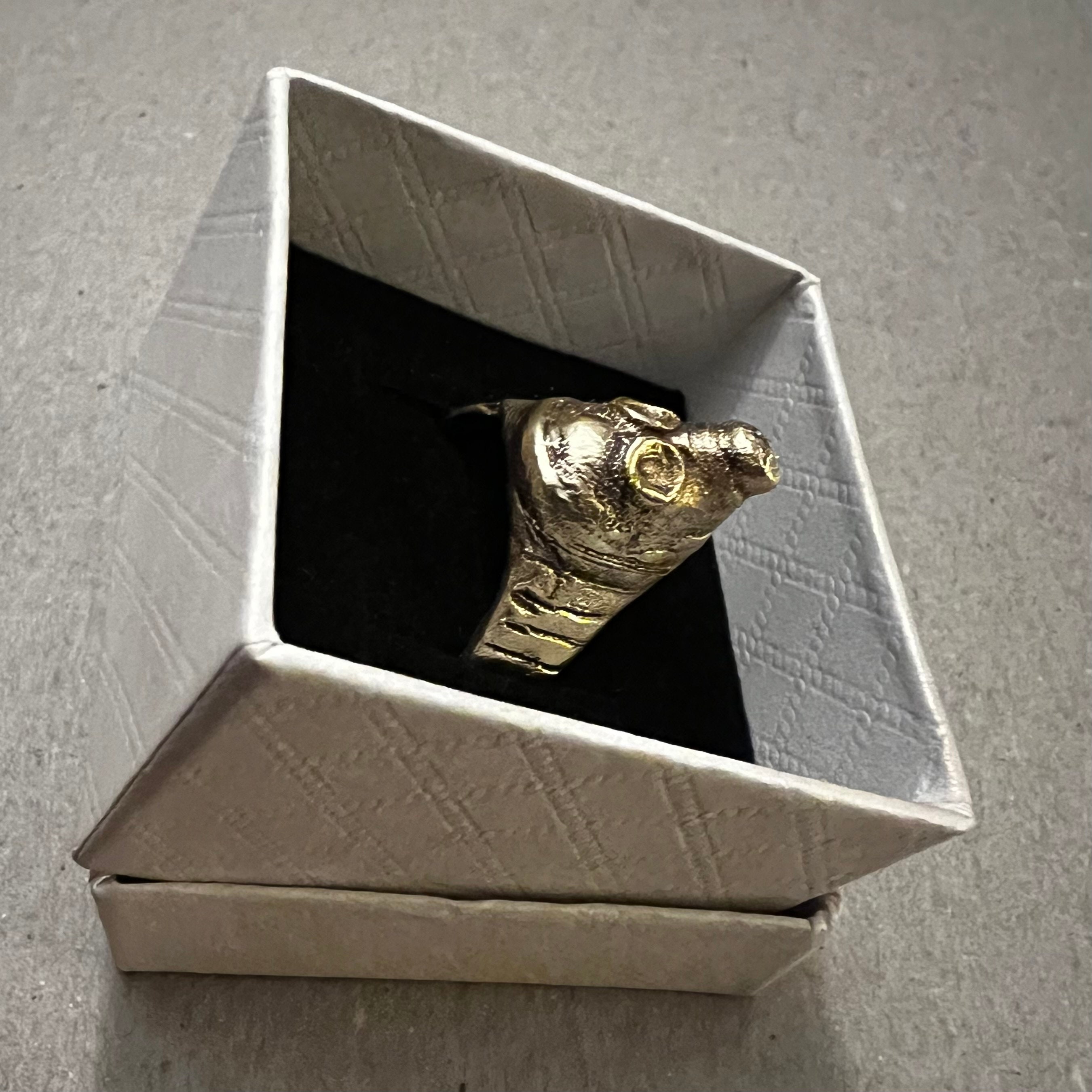 Bronze Gas Mask Ring - Etsy UK