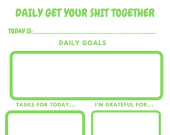 Get Your Shit Together Planner | Etsy