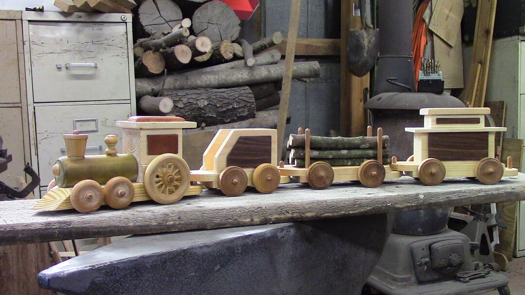 Wooden Toy Train Handmade One of a Kind - Etsy
