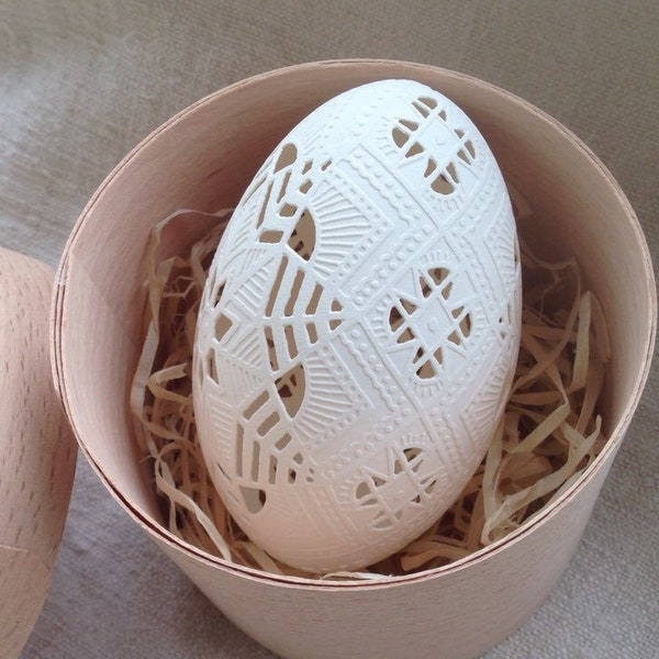 Carved Wooden Egg - Etsy