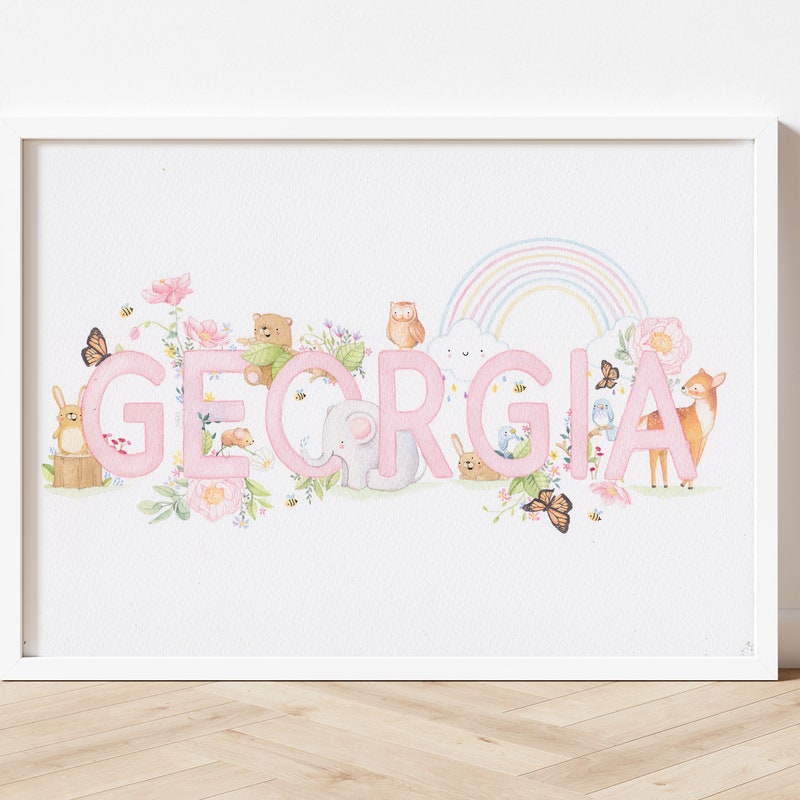 Baby Name Print - Etsy