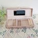 Pink Gold Faux Leather Jewelry Box, Elegant Vintage Jewelry Box, Retro ...