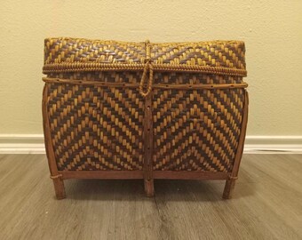 African Rectangular Basket - Etsy