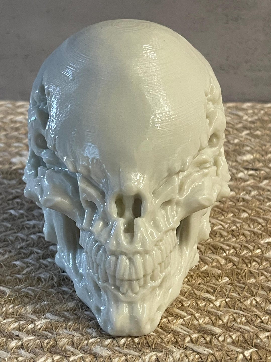 3D Printed Human Skull, Scary Stylized - Etsy