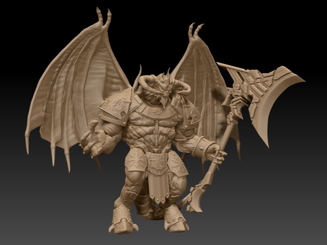 Daemon Prince Miniature 32mm Scale Warhammer Compatible - Etsy