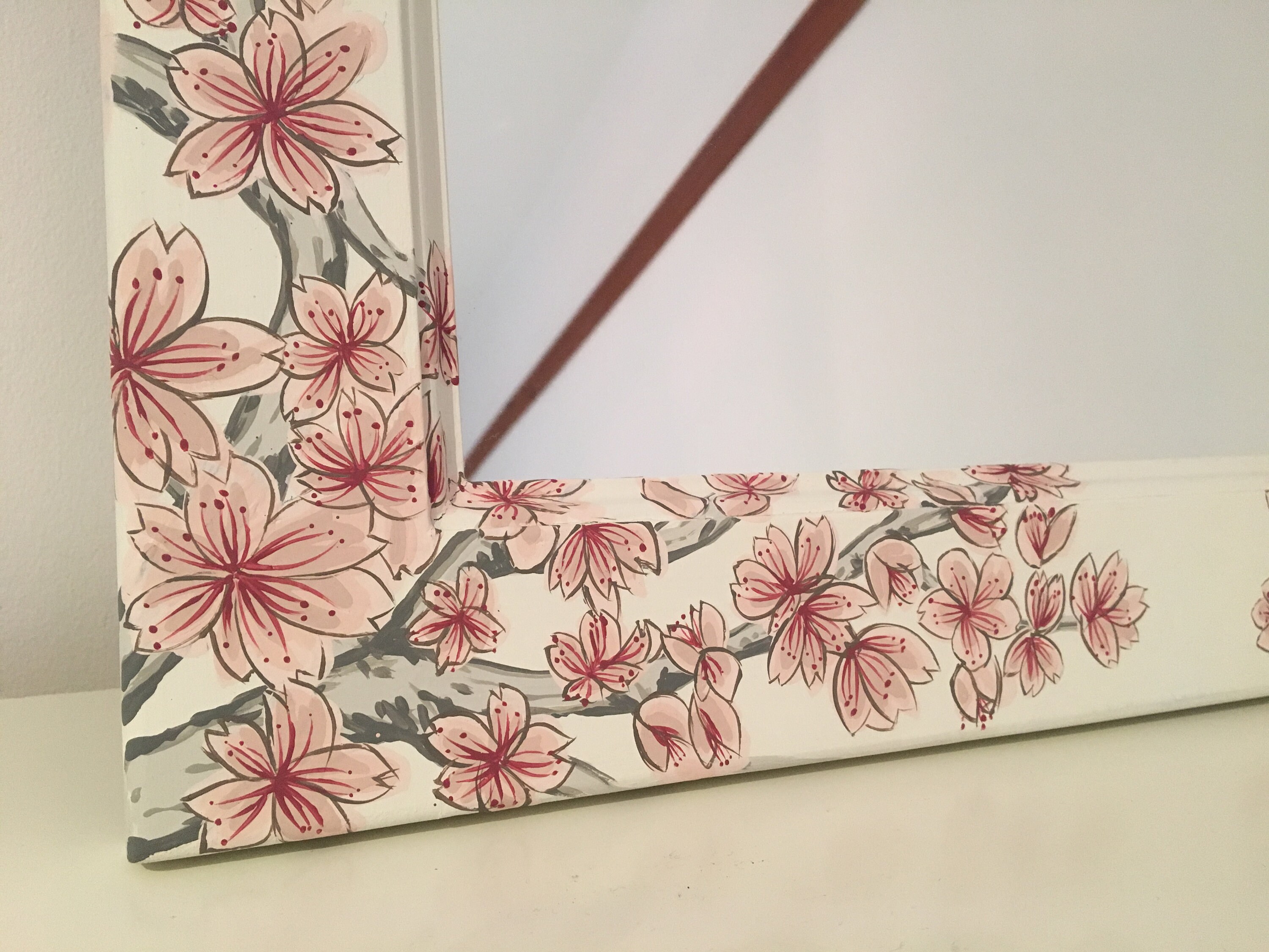 The Sakura Mirror hand painted cherry blossom mirror by CLD | Etsy