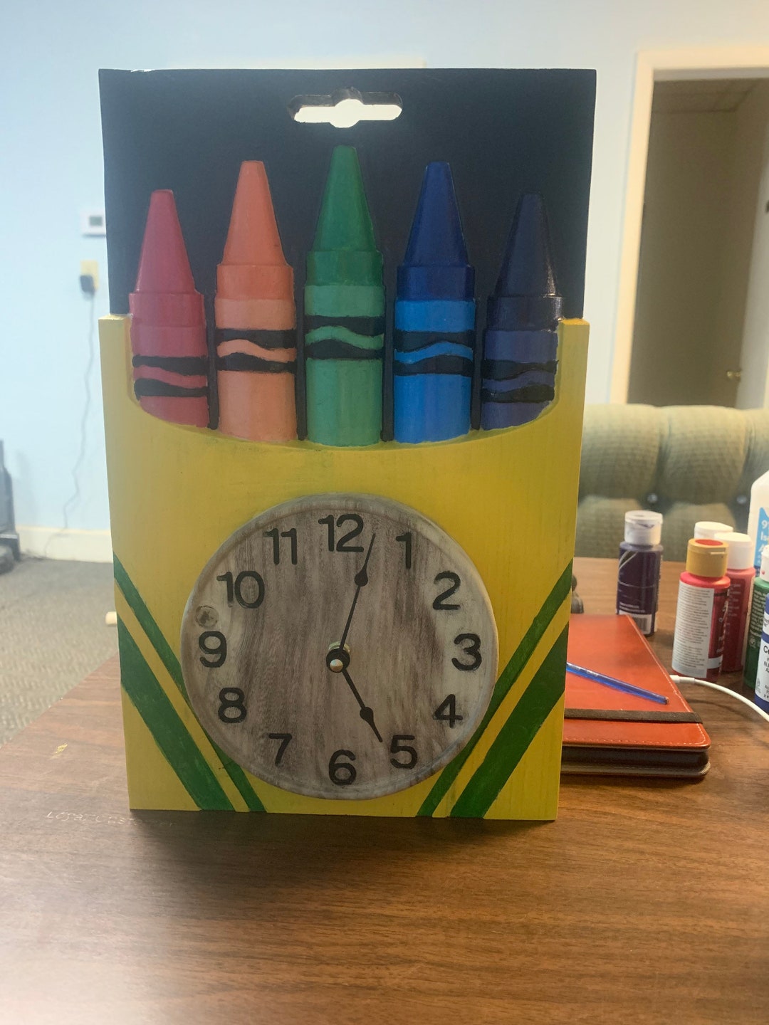 Crayon Clock - Etsy