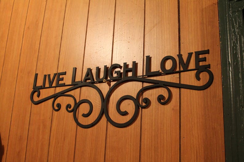 Live Laugh Love Scroll Work Sign - Etsy