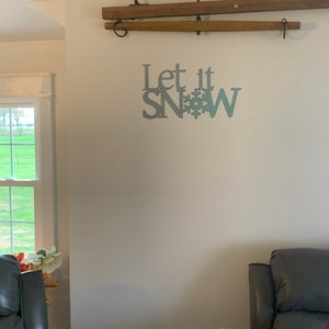 Let It Snow Metal Sign - Etsy
