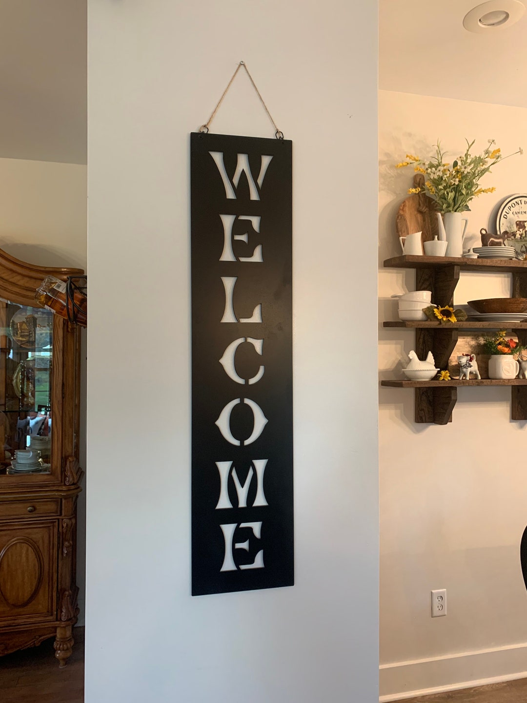 Vertical Metal Welcome Sign - Etsy