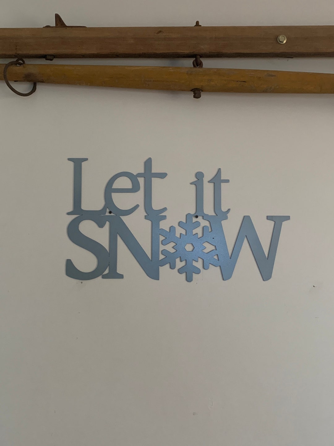 Let It Snow Metal Sign - Etsy
